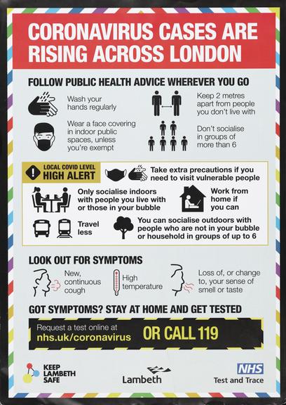 'Coronavirus cases are rising across London' leaflet | Science Museum ...