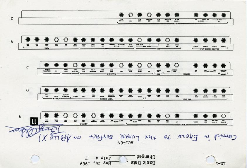Flown Apollo 11 LM Activation Checklist Sheet | Science Museum Group ...