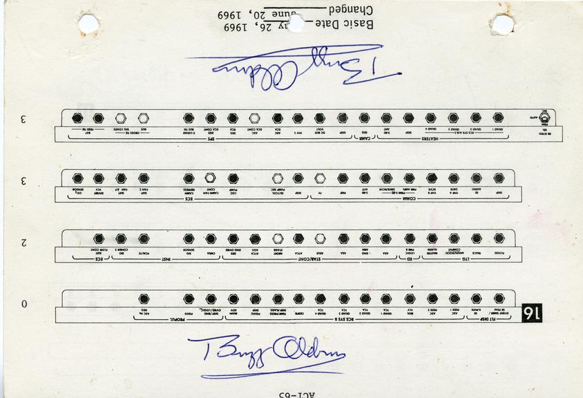 Flown Apollo 11 LM Activation Checklist Sheet | Science Museum Group ...