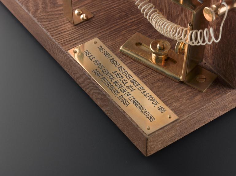 Model of A S Popov's 1895 Lodge-type coherer receiver, 2014 | Science ...