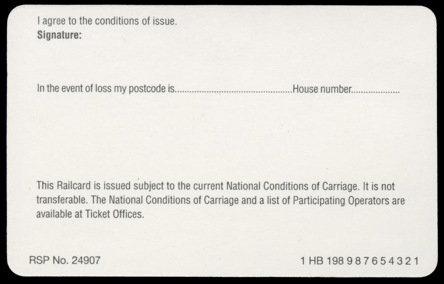 Network Railcard | Science Museum Group Collection