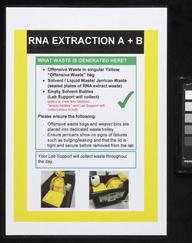 Sign for a RNA extraction room at a COVID-19 testing centre | Science ...
