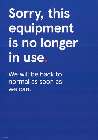 Supermarket social distancing sign | Science Museum Group Collection