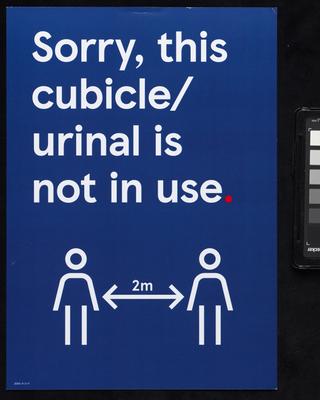 Supermarket social distancing sign | Science Museum Group Collection