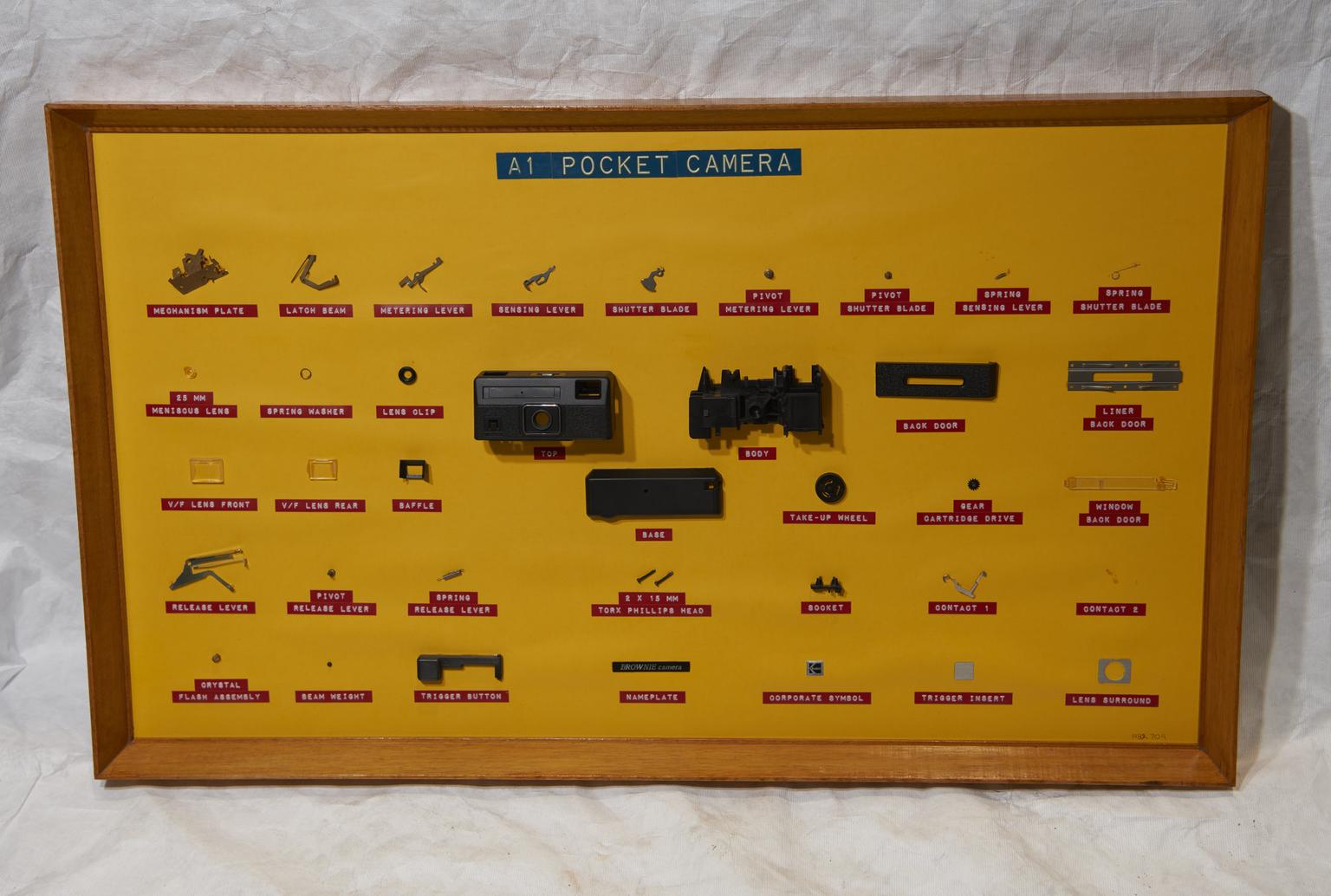 Display Board Showing Component Parts of A1 (Brownie) Kodak Camera ...