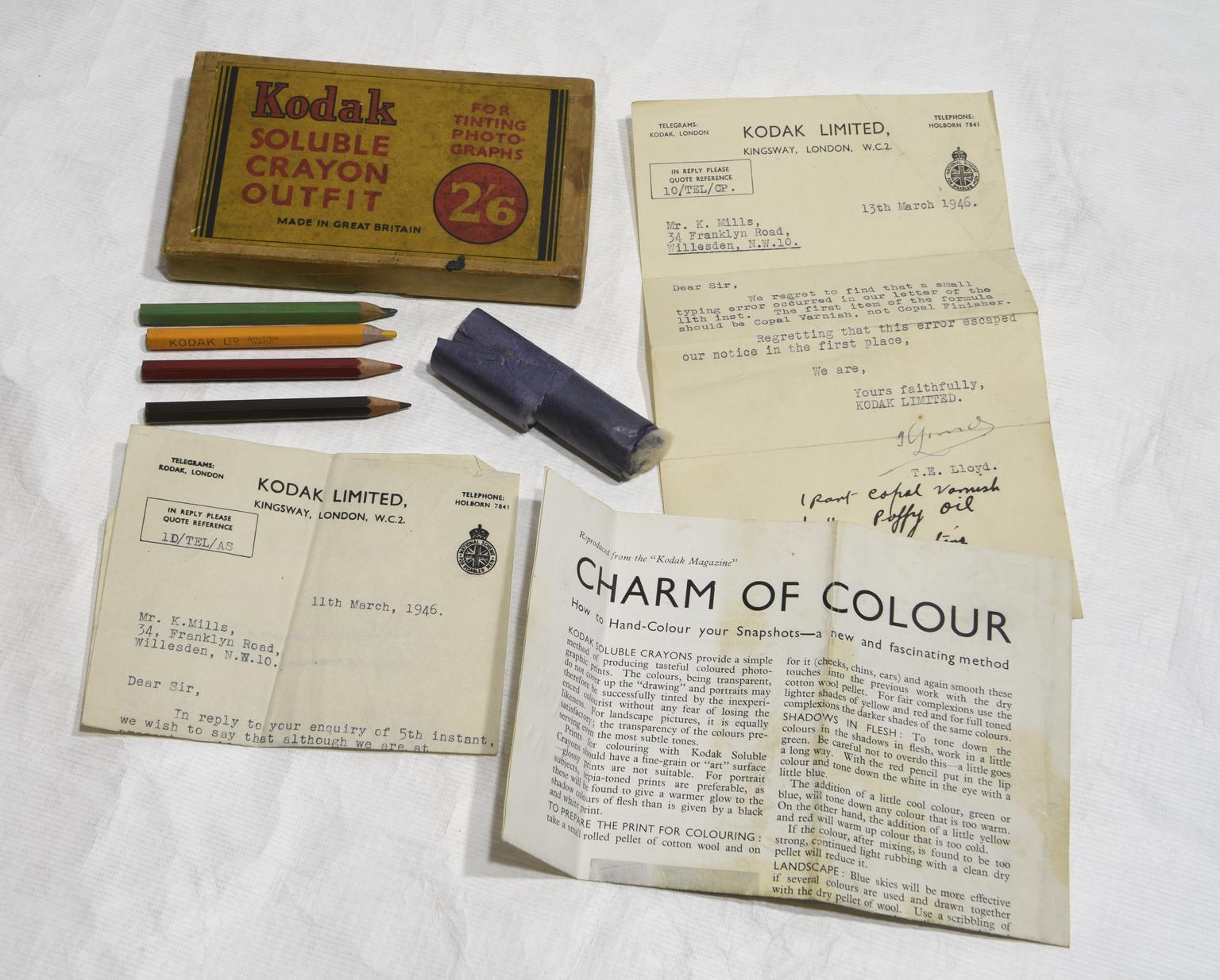 Kodak Soluble Crayon Outfit. For tinting photographs | Science Museum ...