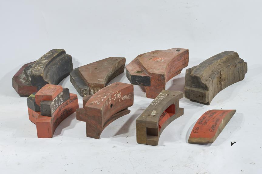 Nine brake block patterns for locomotive components | Science Museum ...