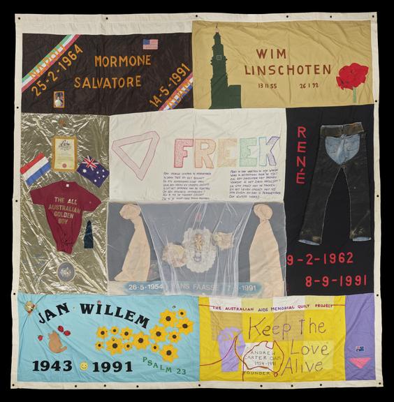 Block 3 of the Dutch AIDS Memorial Quilt, Stichting NAMEN project ...