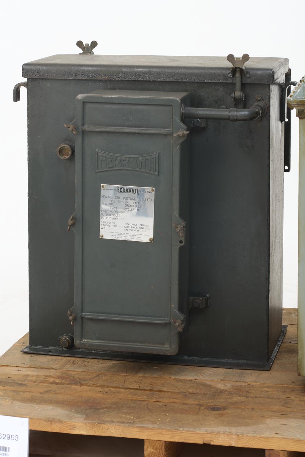 Ferranti Moving Coil Voltage Regulator Type B No.6168. Single Phase ...