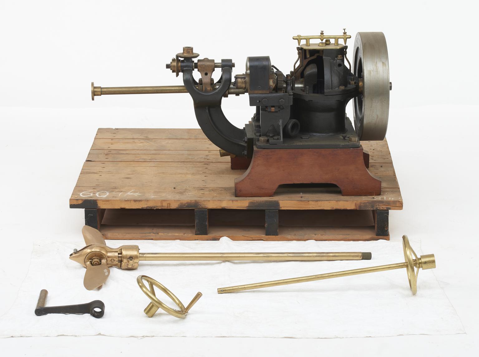 Six H.P. seal marine paraffin engine with feathering propeller ...