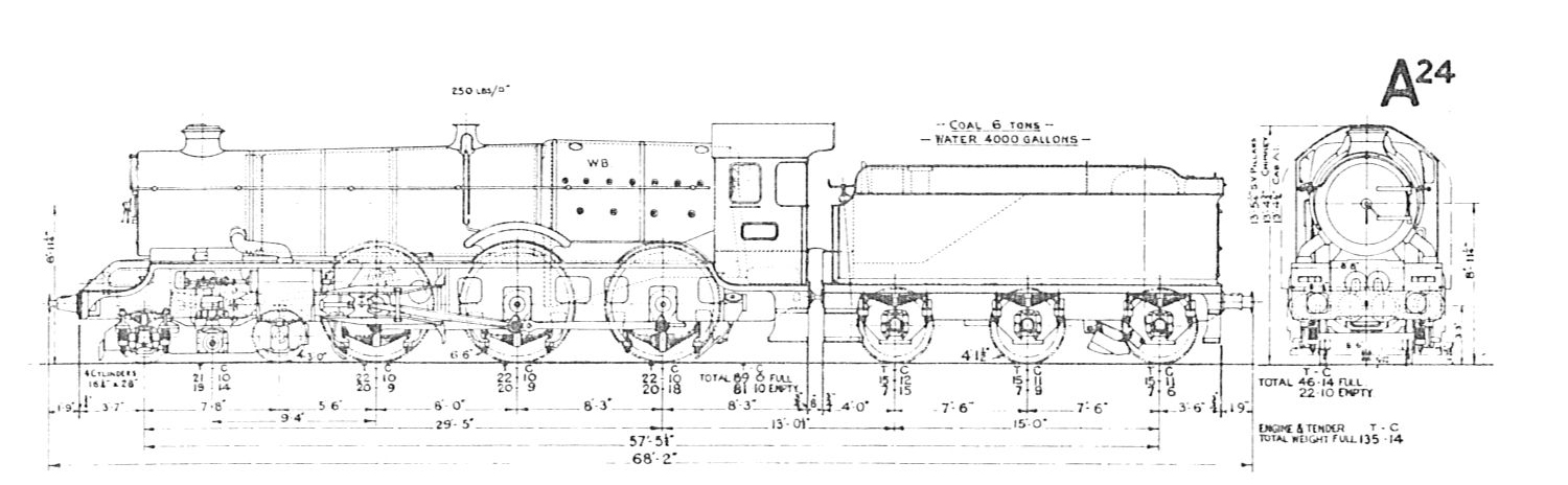 Great Western Railway steam locomotive 'King George V' 4-6-0 King class ...