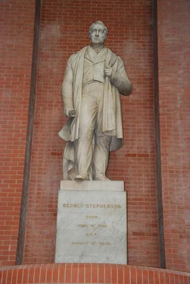 Marble statue of George Stephenson, 1852 | Science Museum Group Collection