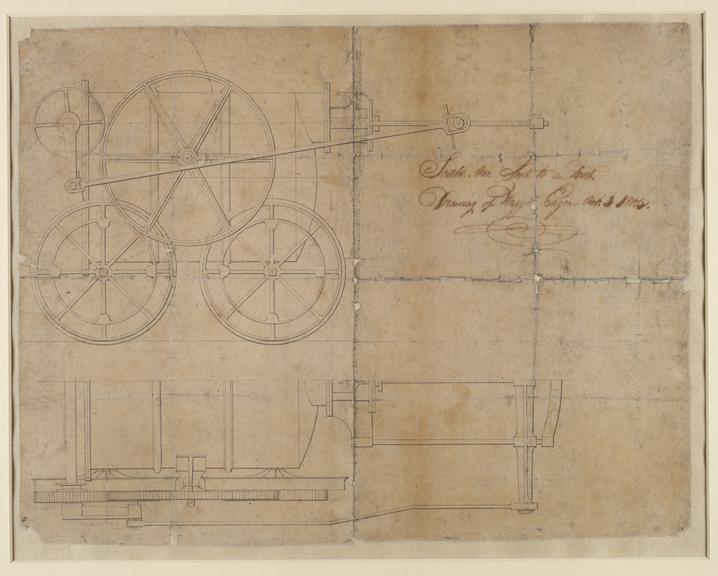 Trevithick locomotive drawings and frames | Science Museum Group Collection