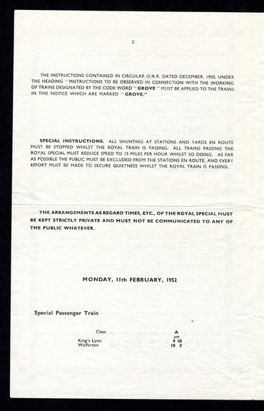 British Railways railway royal train notice | Science Museum Group ...