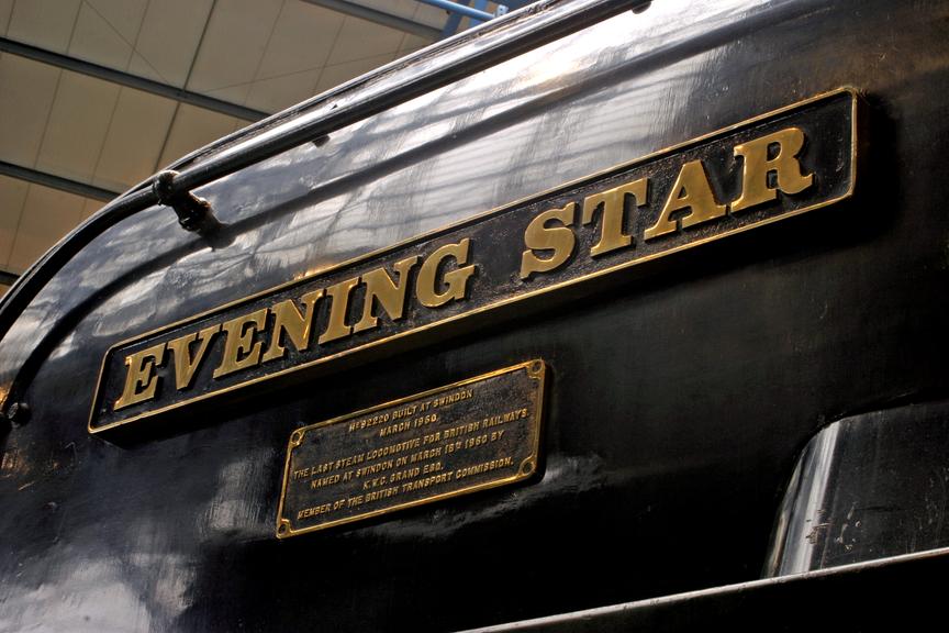 Steam locomotive, entitled Evening Star | Science Museum Group Collection